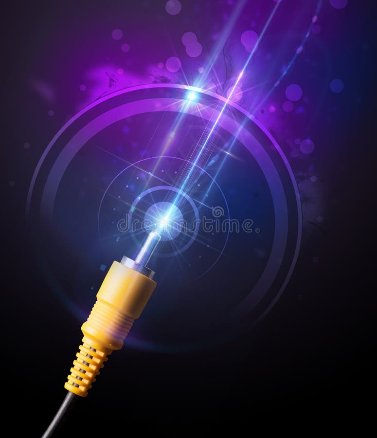 Glowing electric cable stock photo. Image of internet - 37795408