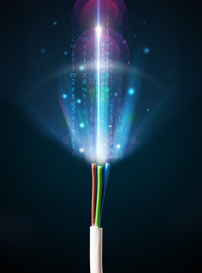 Glowing electric cable stock image. Image of electric - 35559093