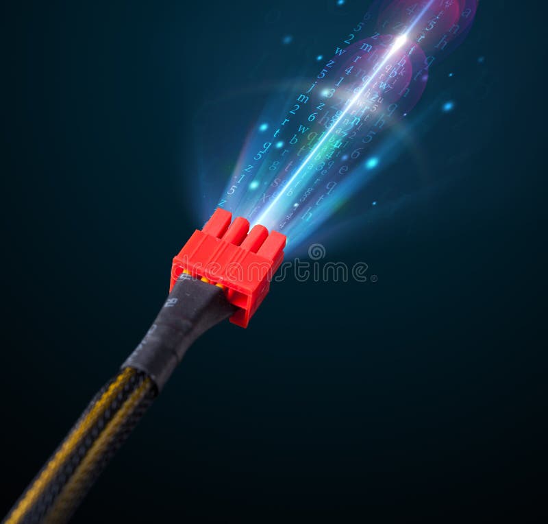 Glowing electric cable stock image. Image of closeup - 39149687
