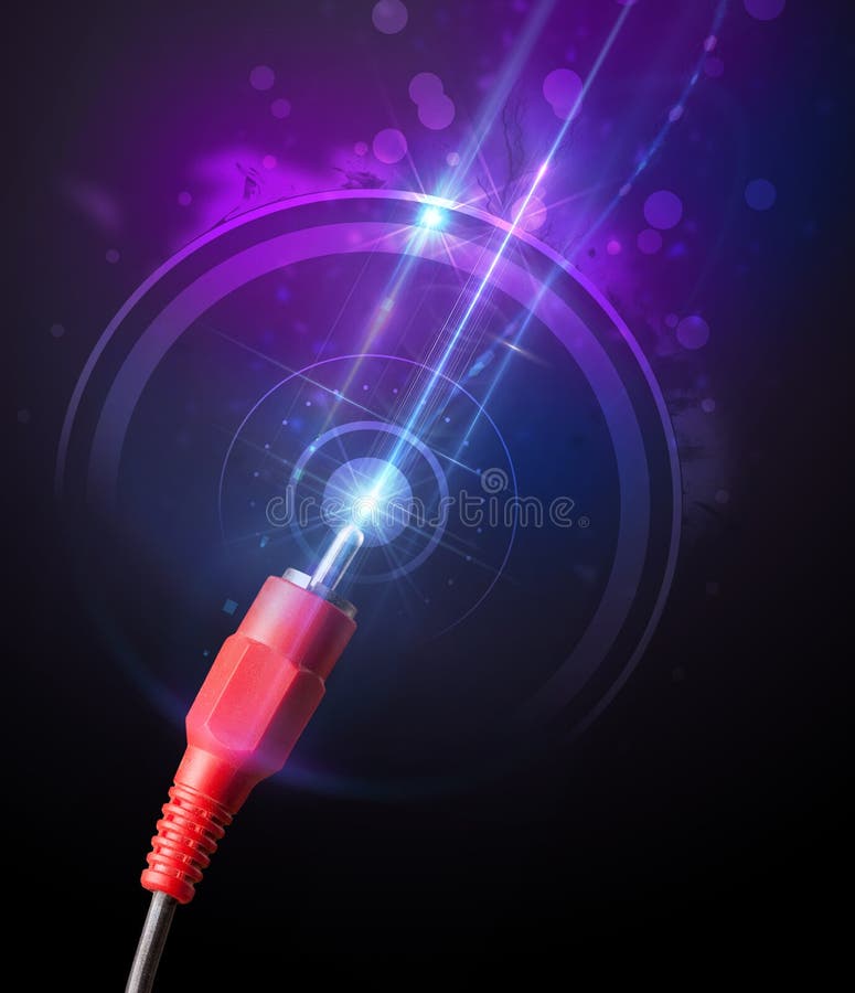 Glowing electric cable stock illustration. Illustration of closeup ...
