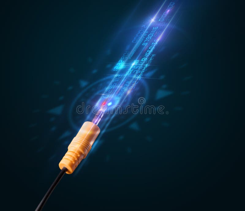 Glowing electric cable stock photo. Image of plug, port - 70868948