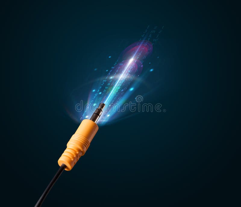 Glowing electric cable stock image. Image of data, connect - 98946135