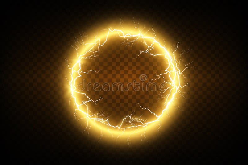 A Glowing Electric Ring Adorned with Stunning Lightning Effects that ...