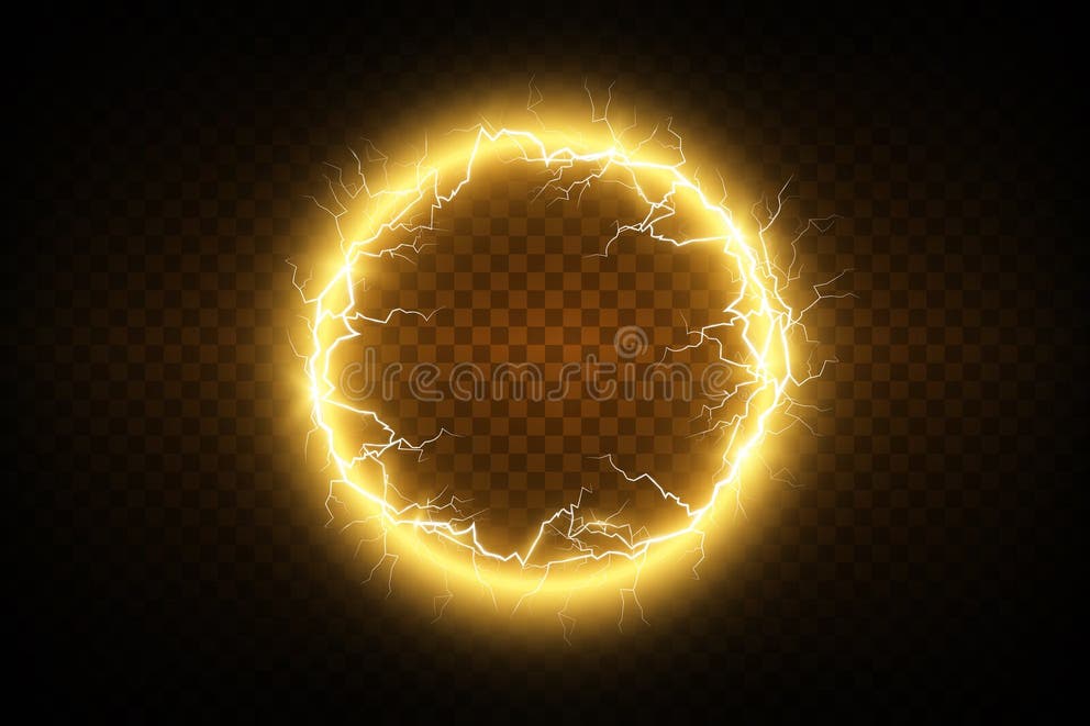 A Glowing Electric Ring Adorned with Stunning Lightning Effects that ...