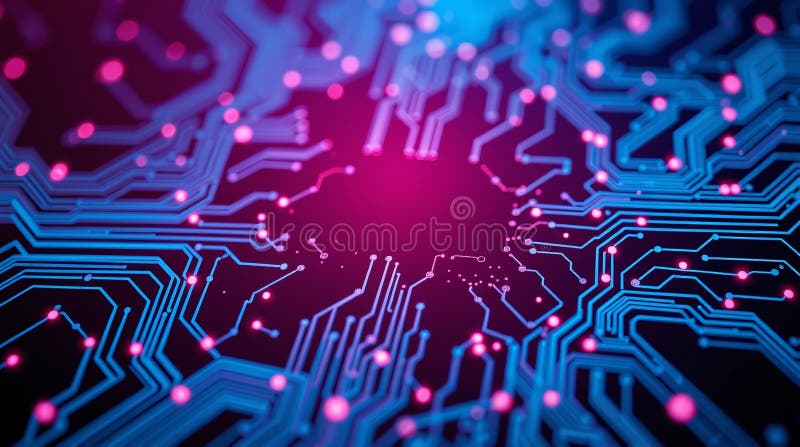 Glowing Electronic Circuit for Quantum Computing Stock Illustration ... Glowing Electronic Circuit for Quantum Computing Stock Illustration ...