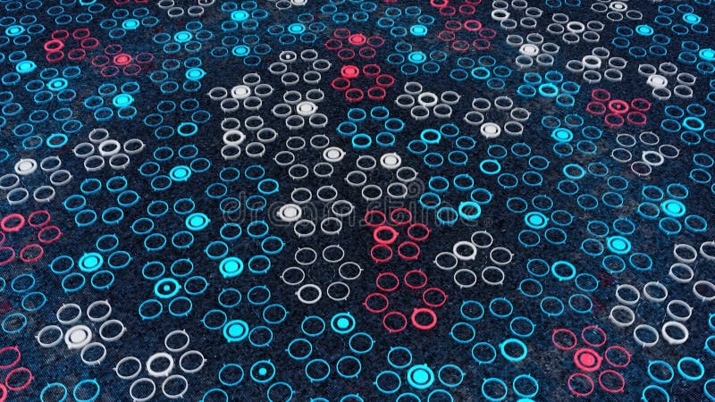 Glowing Electronic Pattern of Moving Dots. Animation Stock Photo ...