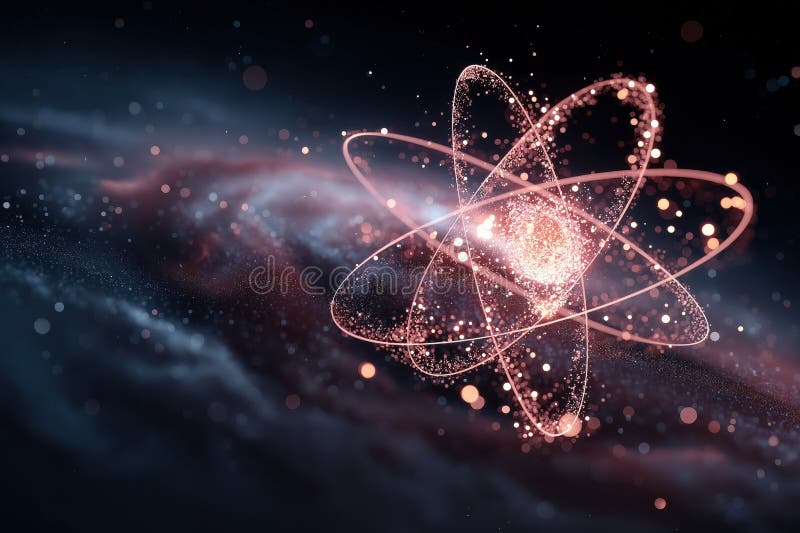 Hydrogen Atom Glows in Nebula, Electrons Spinning through Cosmic ...