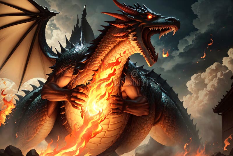 Glowing Ember, Ash, Spark: the Dragon Ignites the Imagination Stock ...