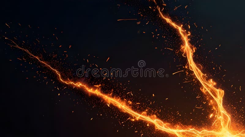 A Glowing Ember Effect with Tiny Floating Sparks in Motion Stock ...