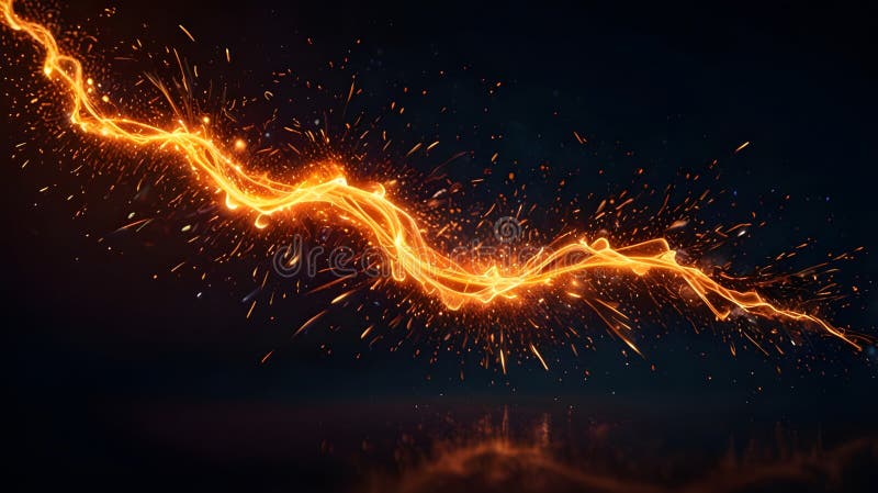 A Glowing Ember Effect with Tiny Floating Sparks in Motion Stock ...