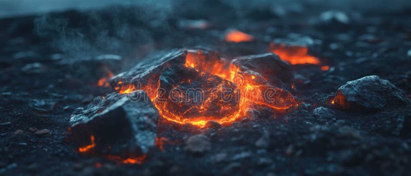 Glowing Ember Texture with Vibrant Colors and Soft Lighting in a ...