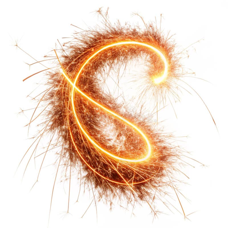 Glowing Ember Trails Vector Symbol on Transparent Background Stock ...