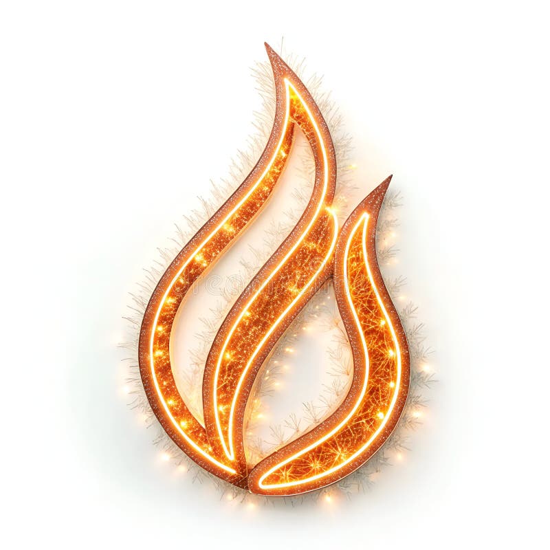 Glowing Ember Trails Vector Symbol Isolated on White Background Stock ...
