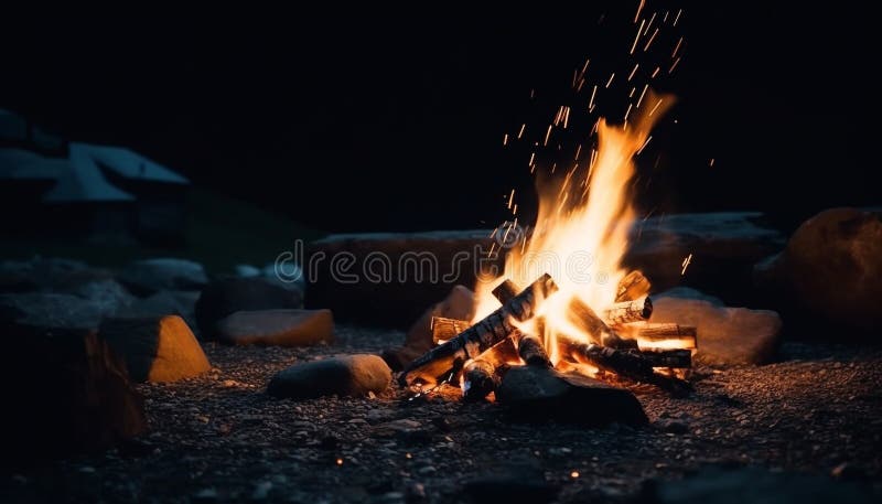 Glowing Ember, Yellow Flame, Grilled Marshmallow Perfect Autumn ...