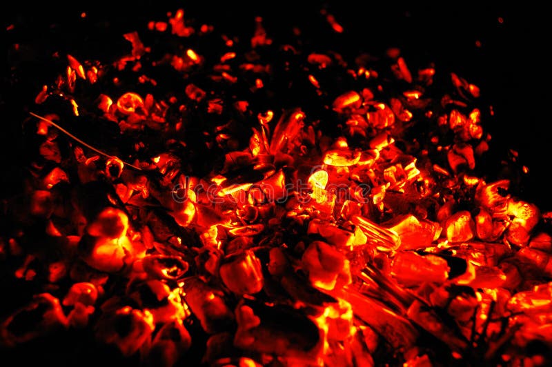 Glowing embers stock image. Image of bonfire, torrid, temperature - 6053079