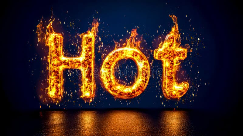 Burning Hot Word Setting Fire To the Room Stock Illustration ...