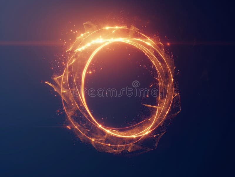 Glowing Red Energy Portals in Dark Space Stock Photo - Image of rings ...