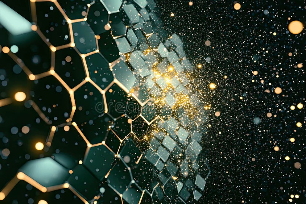 Glowing Energy Matrix Bursts through Multidimensional Space with ...