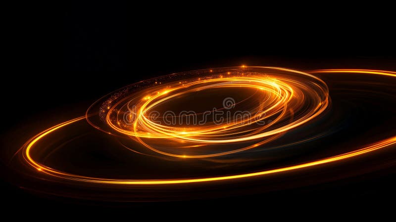 Glowing Energy Ring with Powerful Visual Impact Stock Photo - Image of ...