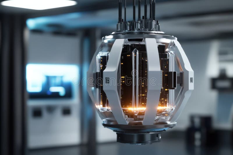 Futuristic Energy Device in a High-tech Laboratory Environment Stock ...