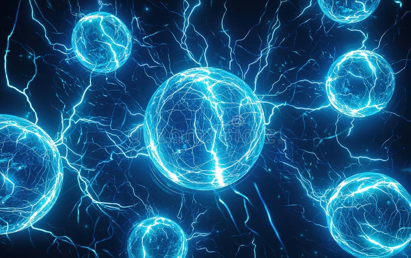 Glowing Energy Spheres Surrounded by Electric Currents in a Dark ...