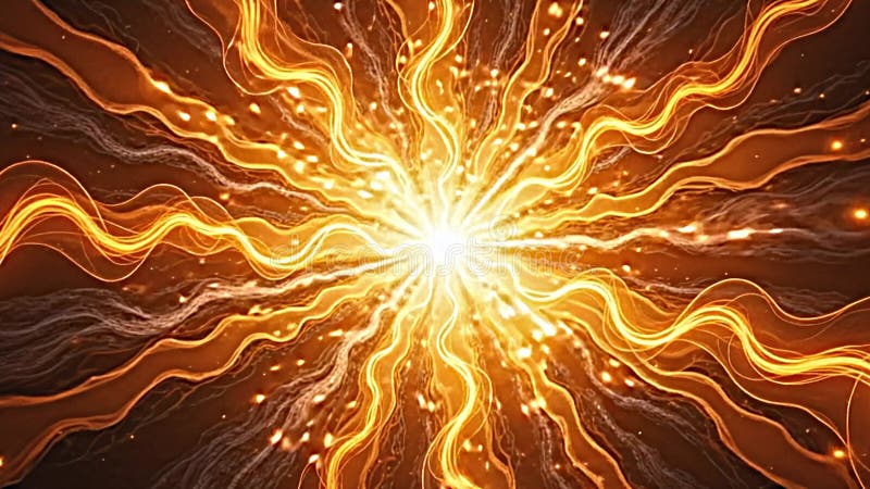 A Glowing Energy Starburst Bursts through Layered Textures, Generative ...