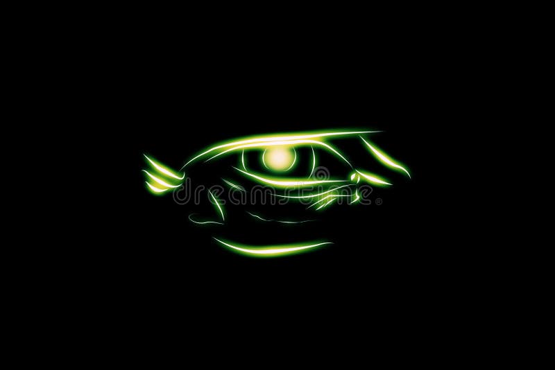 Glowing eye stock illustration. Illustration of hypnotic - 14633145