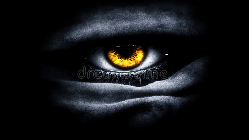 Glowing Eye, Dark Fabric, Mystery, Abstract Art, Wallpaper Stock Image ...
