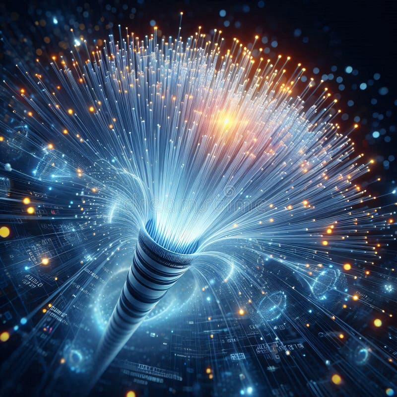 Speed of Light Empowering the Future with Fiber Optic Technology Stock ...