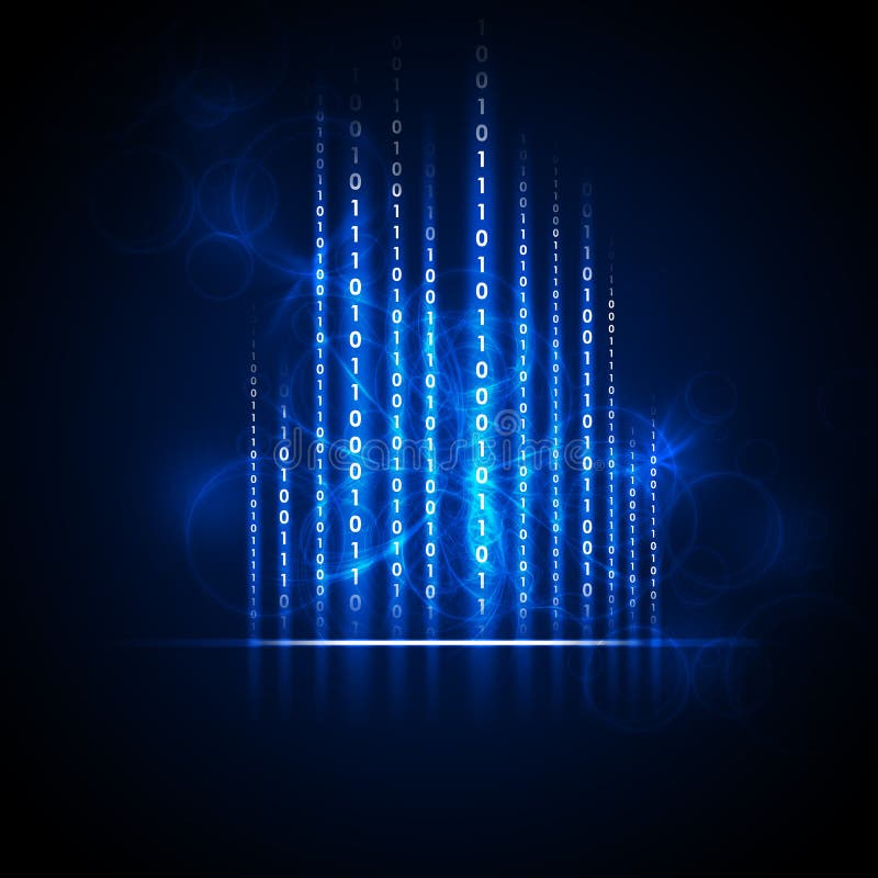 Glowing Figures and Circles. Hi-tech Background Stock Illustration ...