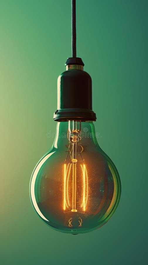 Light Bulb with Vibrant Colors and Gradients, Vertical Format ...