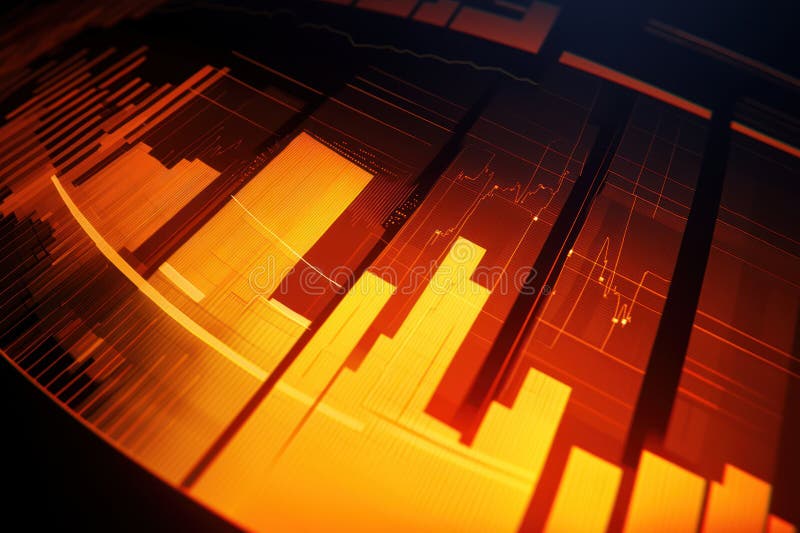 Glowing Financial Report with Commercial Data Analysis and Abstract ...