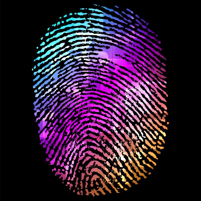 Fingerprint Biometric Rainbow Stock Illustrations – 70 Fingerprint ...