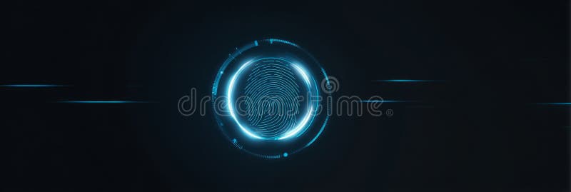 Glowing Fingerprint Scanning Interface with Security Confirmation and ...