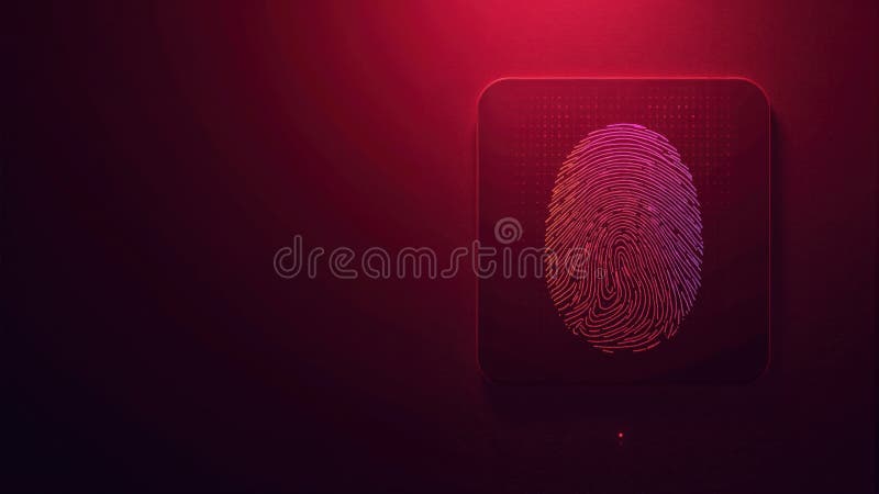 Glowing Fingerprint Technology on Dark Background Stock Photo - Image of glowing, dark: 384147494