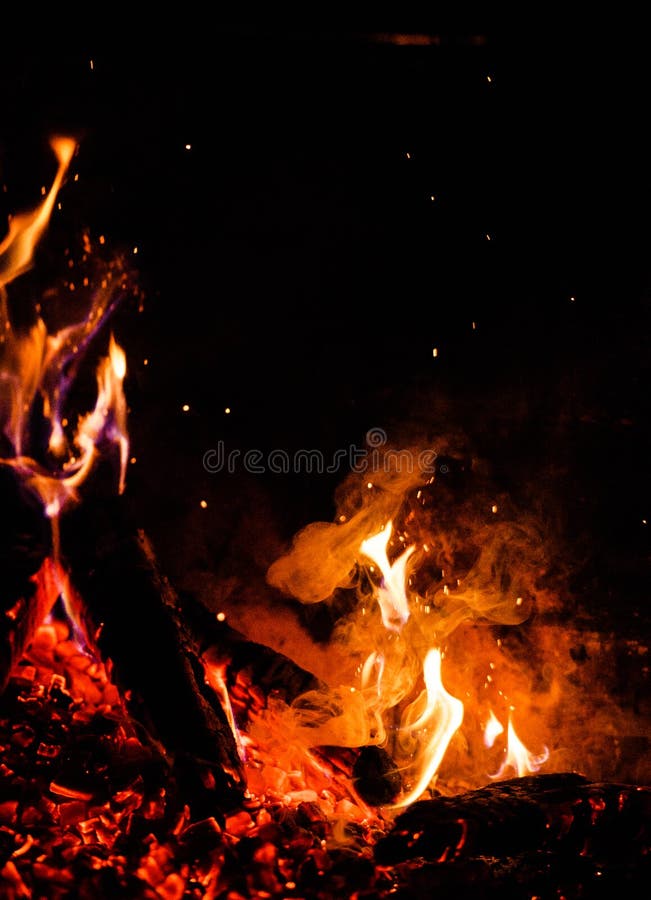 A Glowing Fire in Fireplace Stock Photo - Image of living, year: 148367638