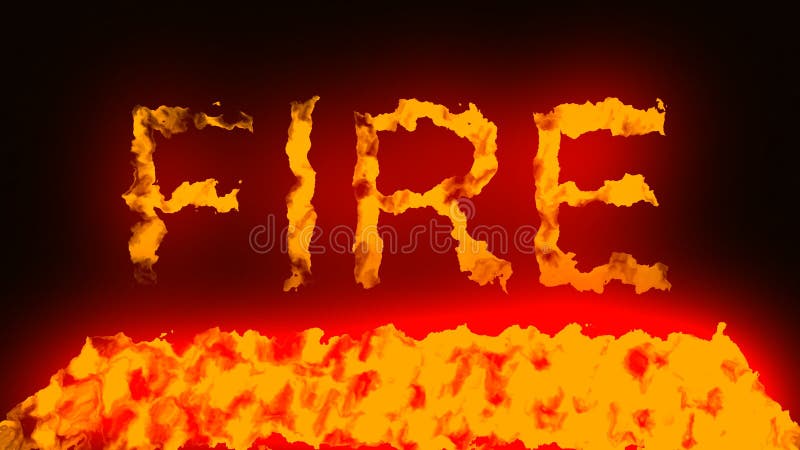 Glowing Fire Flames Burning Concept Illustration Background Stock ...