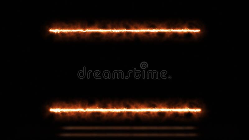 Glowing Fire Lines on Black Background Stock Illustration ...