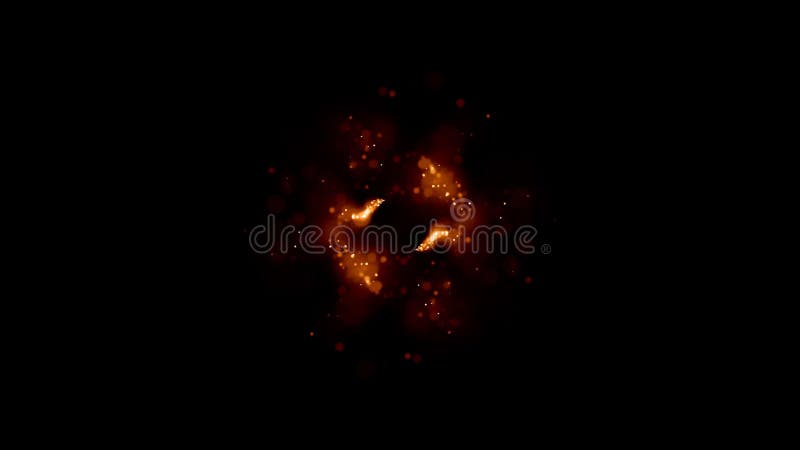 Glowing Fire Particle Circle Trail Animation. Stock Footage - Video of ...