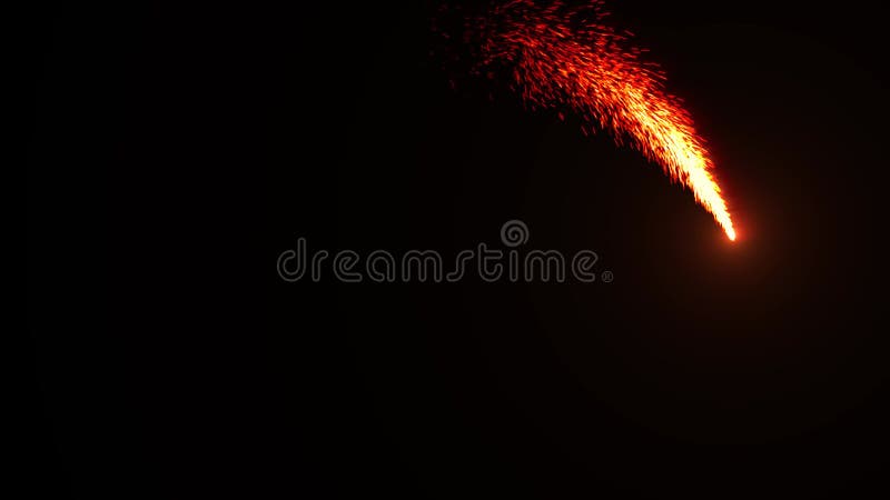 Glowing Fire Particle Trail Animation. Stock Footage - Video of trail ...