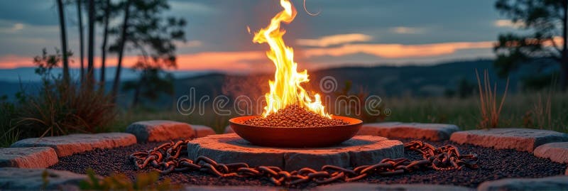 Burning Fire Metal Pit Sunset Stock Photos - Free & Royalty-Free Stock ...