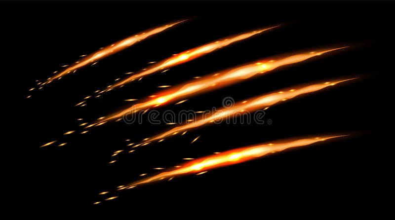 Realistic Glowing Scratches Stock Illustration - Illustration of ...