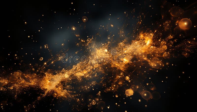 Glowing Flame Explodes in Vibrant Celebration, Illuminating Dark Galaxy ...