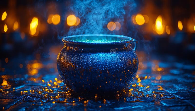 Glowing Flame Illuminates Rustic Table with Antique Decor Generated by ...