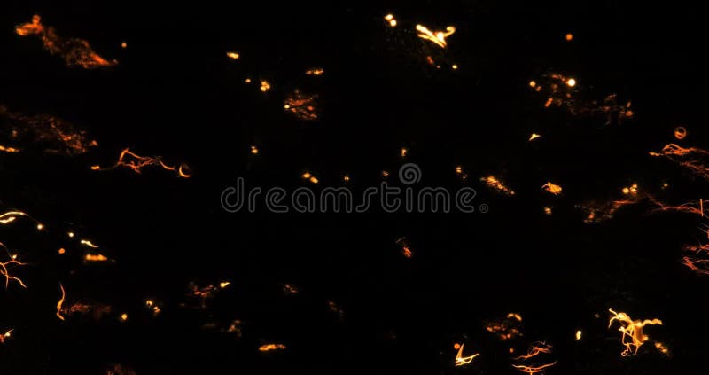 Glowing Flashes, Explosions Passing through Thin Threads on a Black ...