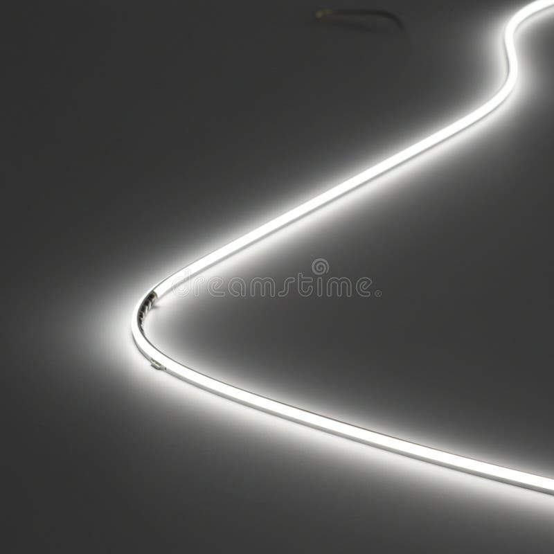 A Glowing, Flexible LED Light Strip Creates a Smooth, Continuous Curve ...