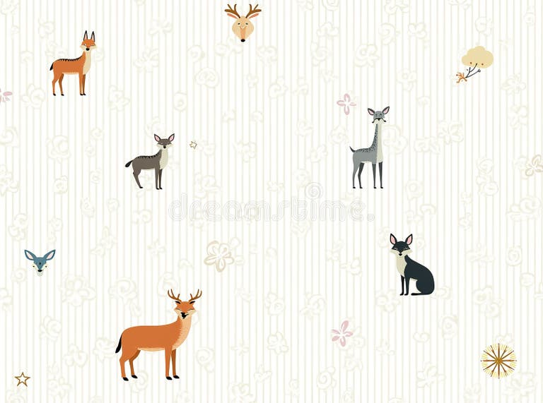 A Glowing Forest of Imaginative Creatures this Vibrant Repeating ...