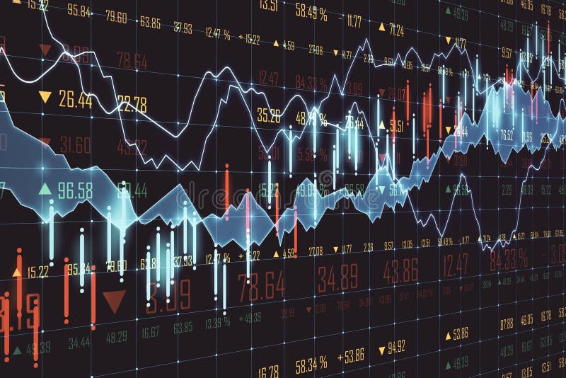 Glowing Forex Chart Backdrop Stock Illustration - Illustration of chart ...