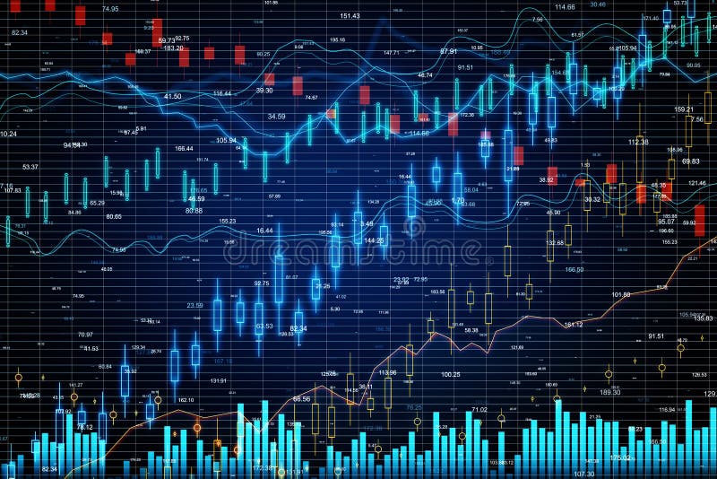 Glowing Forex Chart Background Stock Illustration - Illustration of ...