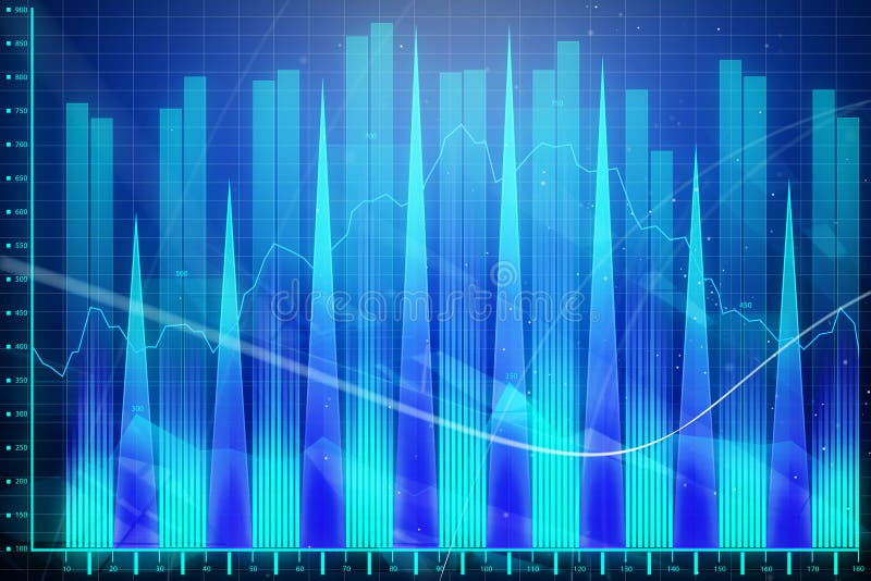 Glowing forex chart stock illustration. Illustration of information ...